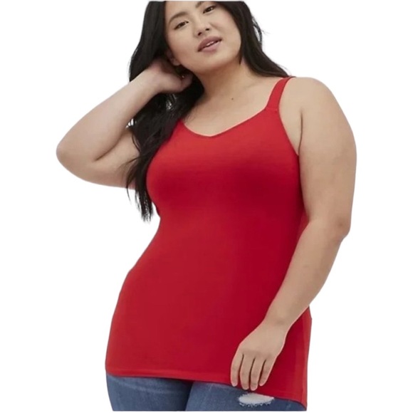 torrid | Tops | Torrid Red Foxy Wide Strap Tank Top Plus Size 5x | Poshmark